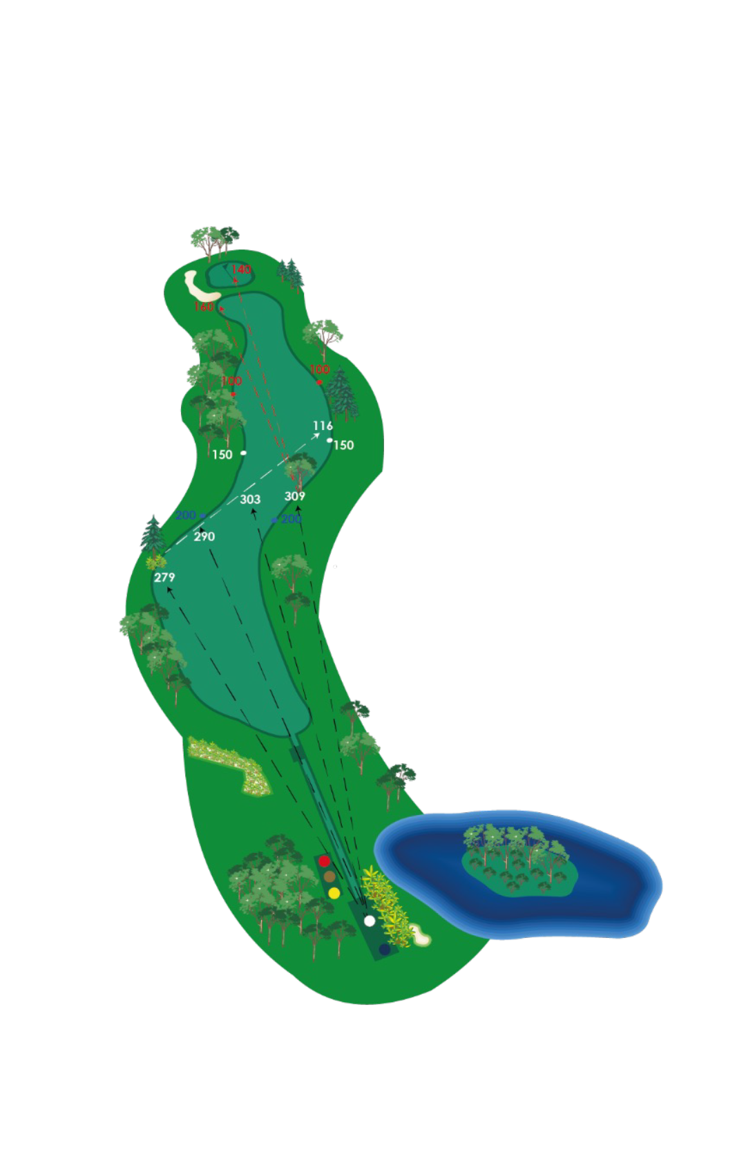 Recorrido del campo – Hoyo 1 – Club de Golf Los Encinos